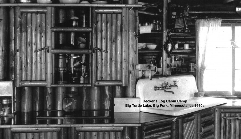 Rustic-Becker’s Log Cabin Camp, Big Turtle Lake, Big Fork, ca 1930s ...