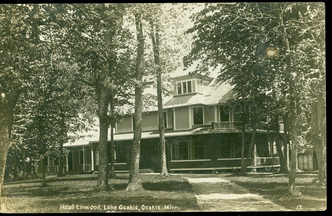 Osakis, MN, Lake Osakis, Hotel Linwood #1, ca 1910 | Ren Holland's Website