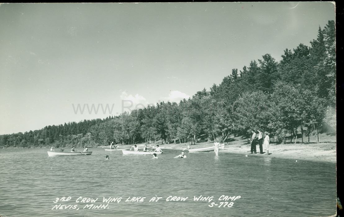 Nevis, MN, 3rd Crow Wing Lake, Crow Wing Camp #2, ca 1940s | Ren ...