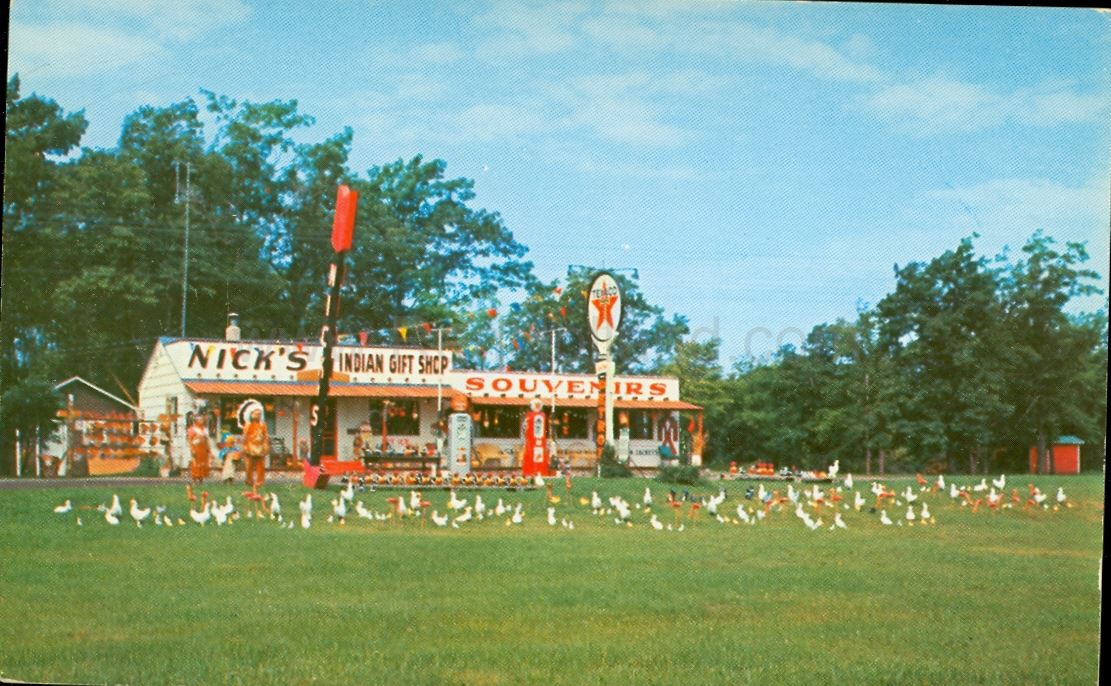 Onamia, MN, Lake Mille Lacs, Nick’s Indian Gift Shop, ca 1950s | Ren ...