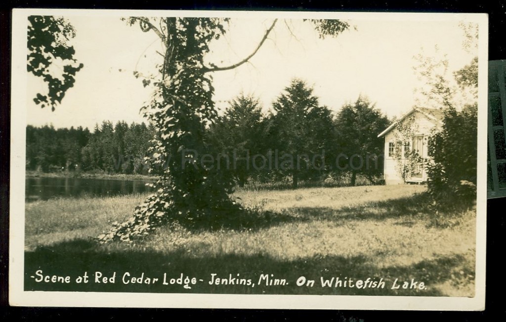 Jenkins, MN, Whitefish Lake, Schram’s Red Cedar Lodge #1, ca 1930s ...