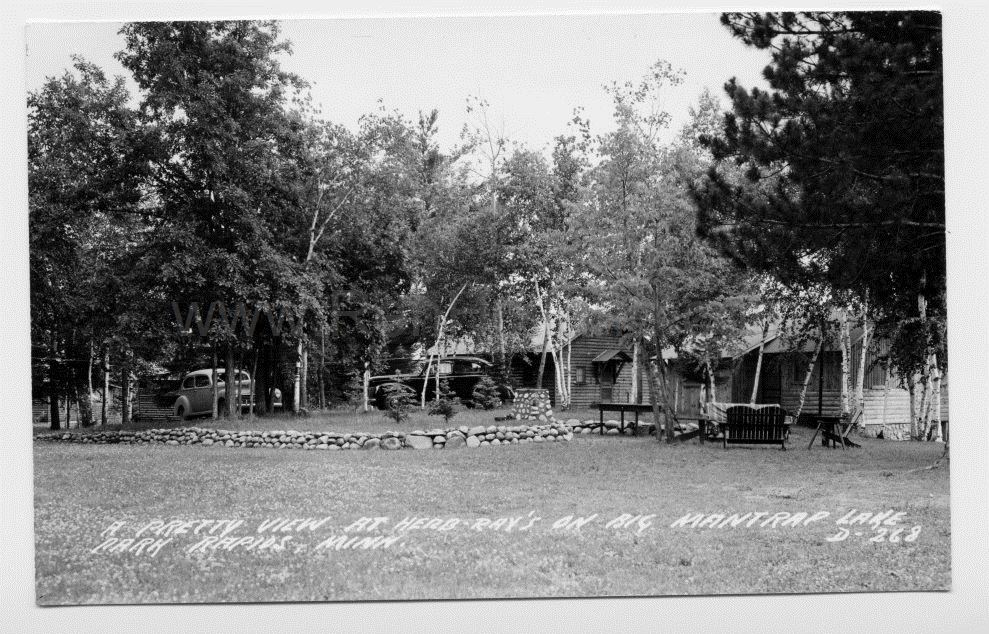 Park Rapids, MN, Big Mantrap Lake, Herb-Ray’s Resort #1, ca 1940s | Ren ...