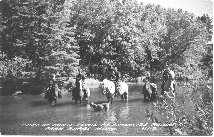 Park Rapids, MN, Two Inlets Lake, Brookside Resort #1, ca 1950s | Ren ...